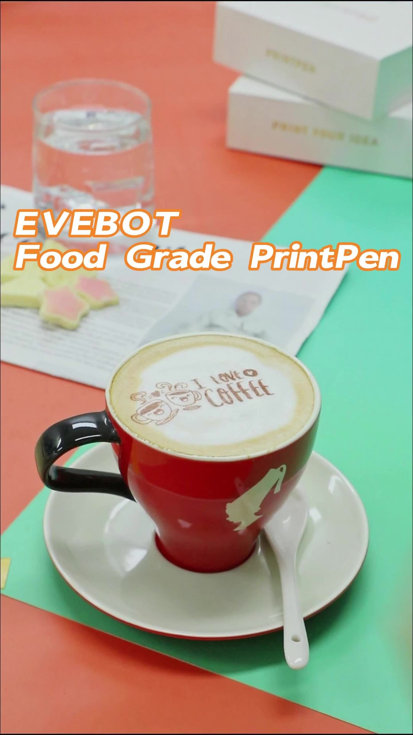 Evebot Portable Digital Handheld Printer Coffee Printer Cake Food Printer Machine Diy Tattoo ...
