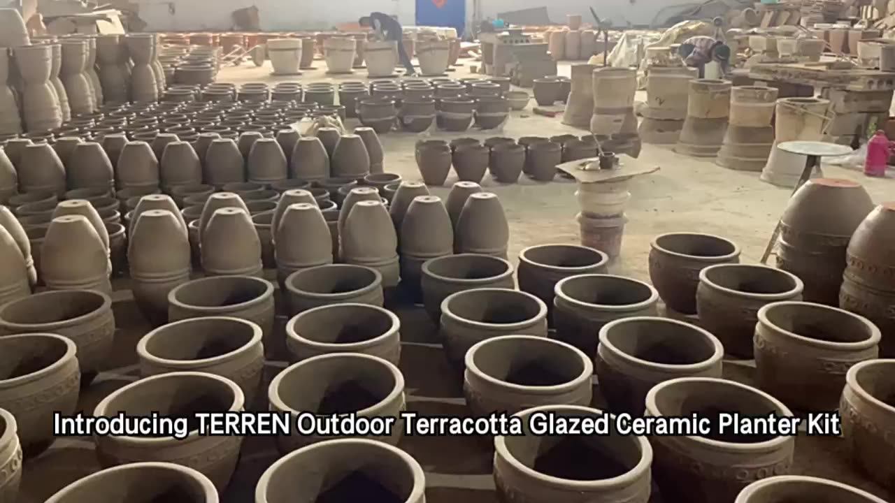 Handmade Italian Style European Design Frost-proof Terracotta Flower ...