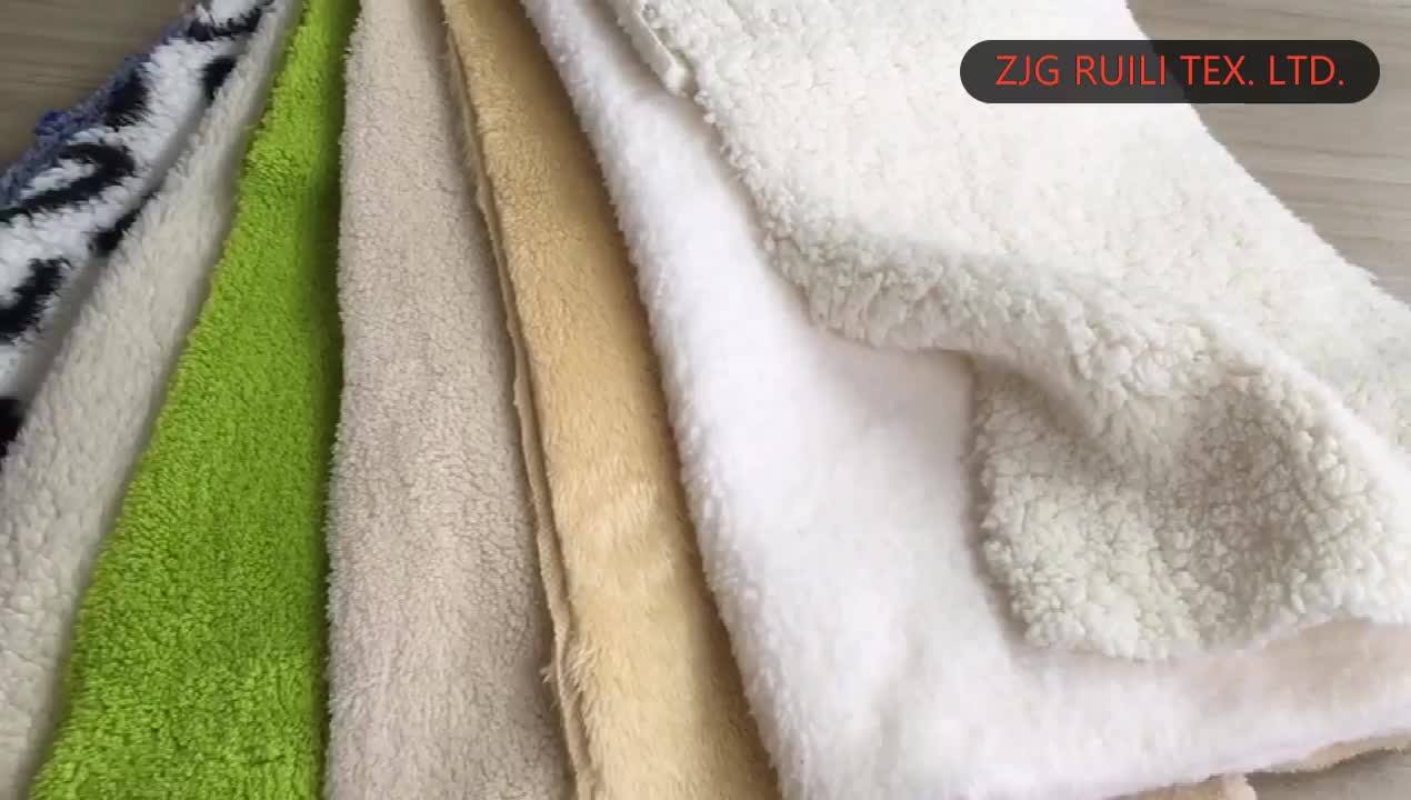 100% Polyester Bulk White Heavy Weight Faux Sherpa Pile Lining Fleece ...