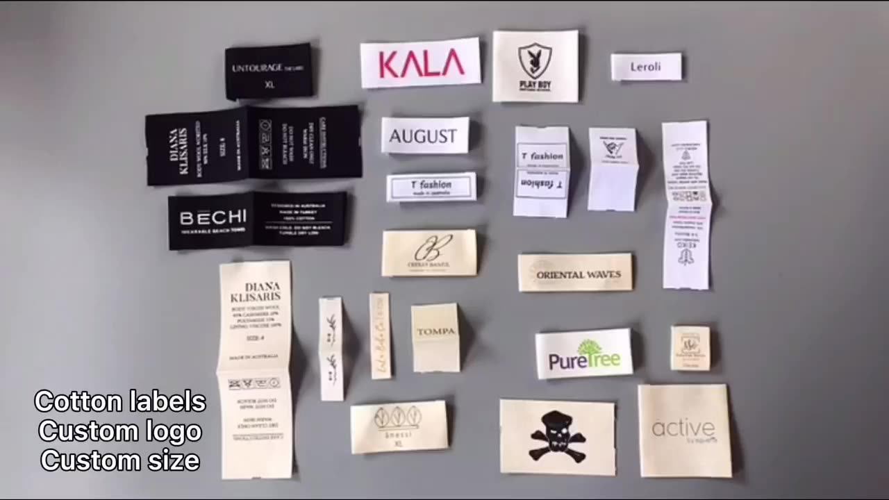 Customized Design One Color Print Natural Offwhite Cotton Garment ...