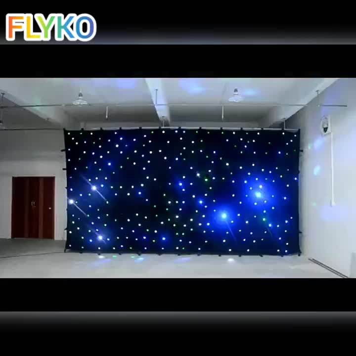 Rgbw Led Curtain Lights Star Cloth 5x6m Dmx Function For Stage Backdrop ...
