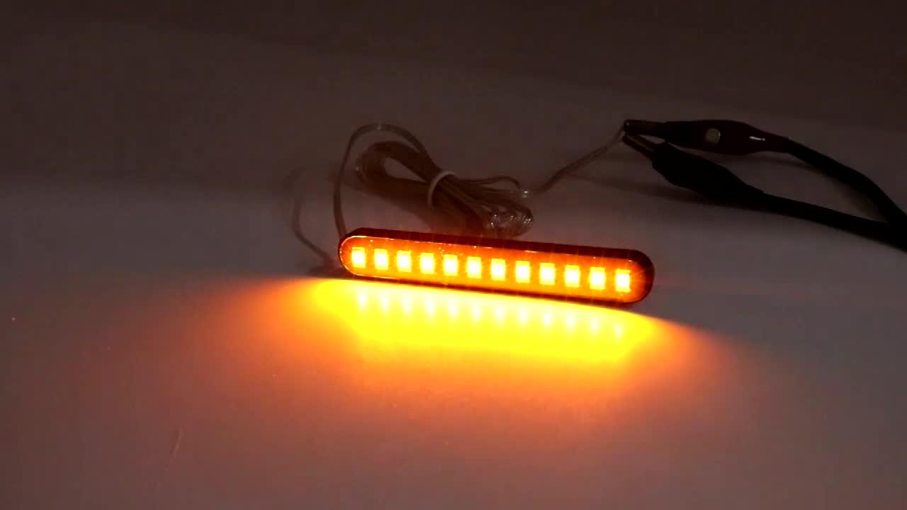 2pcs Led Water Flow Light Motorcycle License Plate Lamp Scooter ...