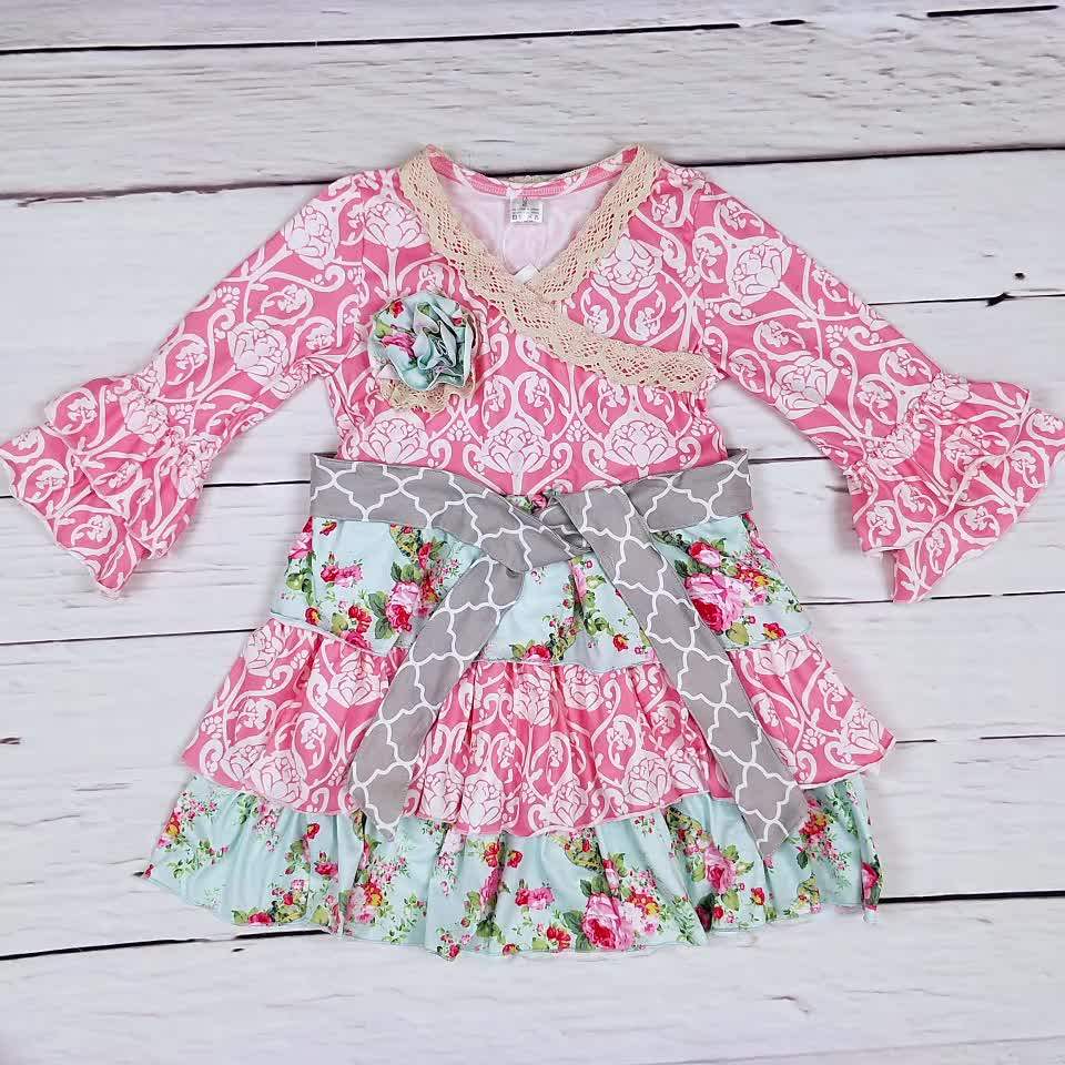 New Children's Boutique Clothing Cute Color Christmas Tree Pattern ...