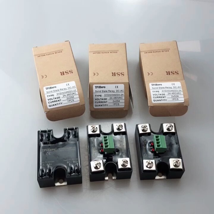 Sob962060 Sob965060 Dual Power Zero Cross Solid State Relay 25a,Ssr 4 ...