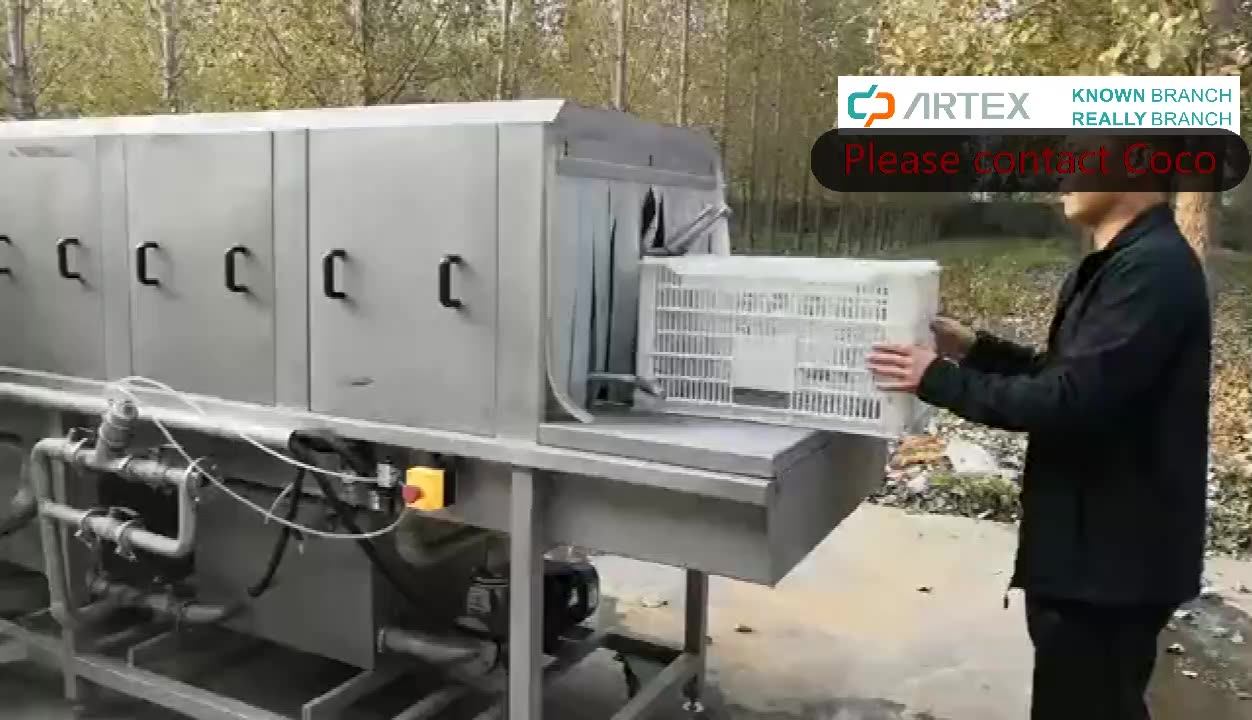 2022 Automatic Crate Tray Pallet Basket Washing Machine Industrial ...