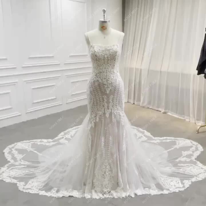 Modest Nude Color Vintage Sexy Sheer Corset Scalloped Train Sleeveless ...