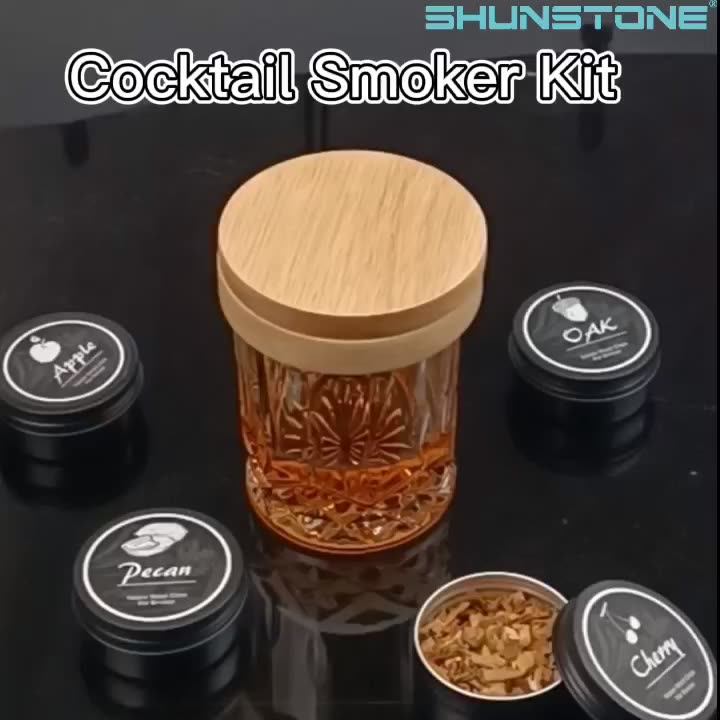 Luxury Wooden Cocktail Smoker Kit Handmade Cocktail Chimney Smoker With ...