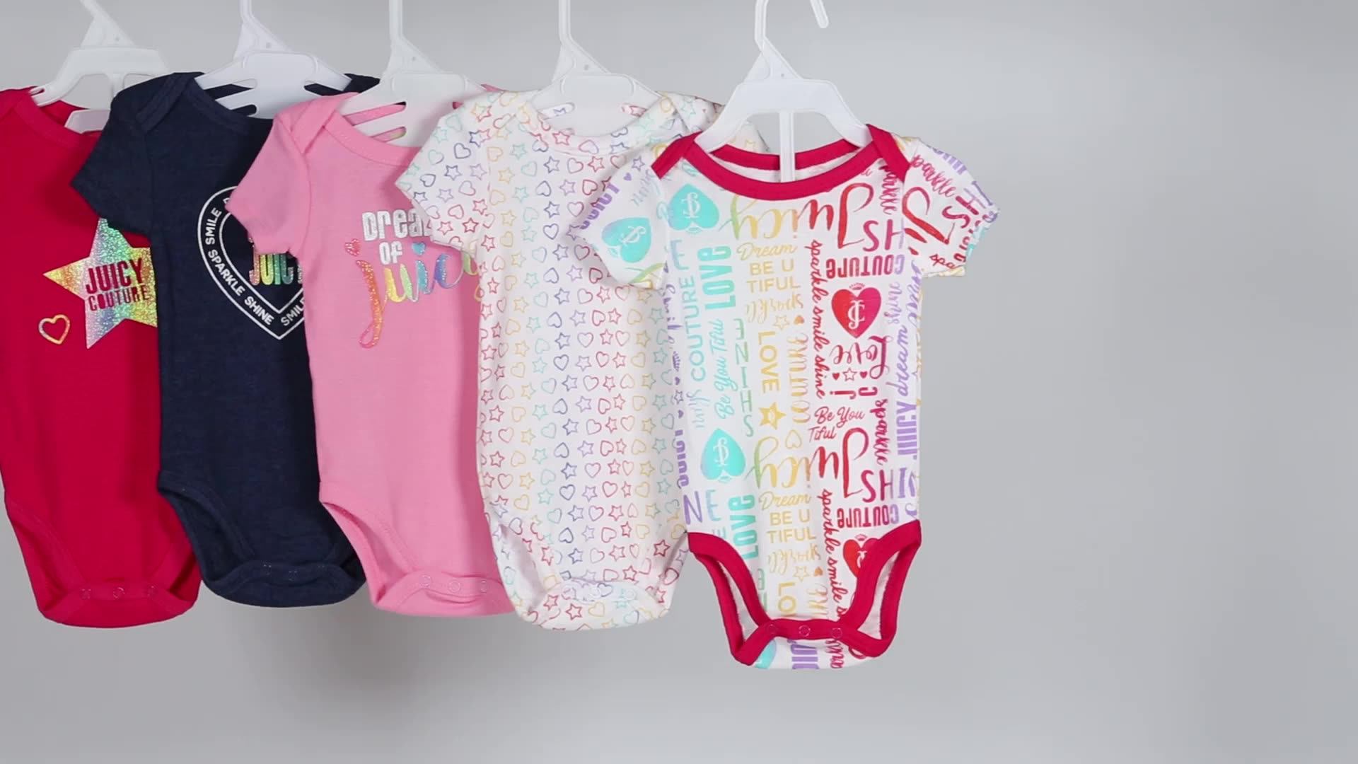 Babies Wear Brand Multi Pack Graphic Short Sleeve Girl Clothes Romper ...