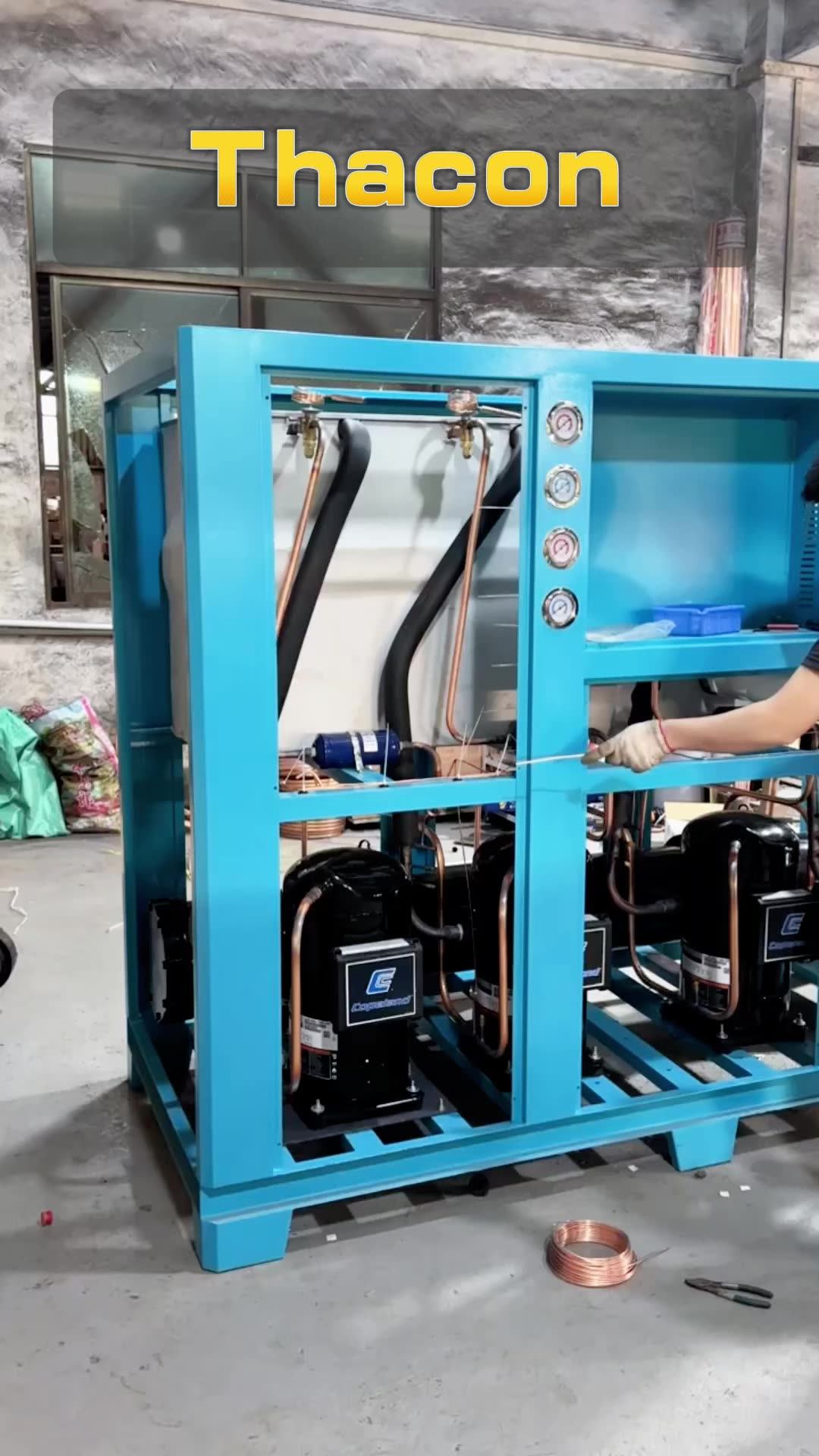 1hp Air Chiller Small Fish Pond Chiller Water-cooled Breeding Chiller ...