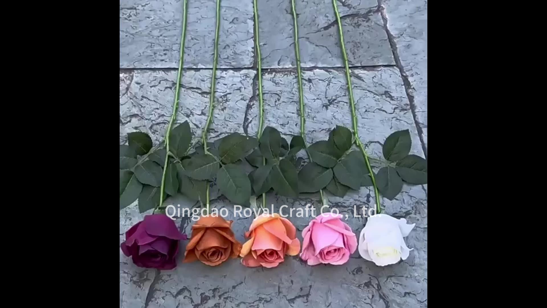 Decorative Real Touch Rose Artificial Flowers Single Bulk Silk White ...