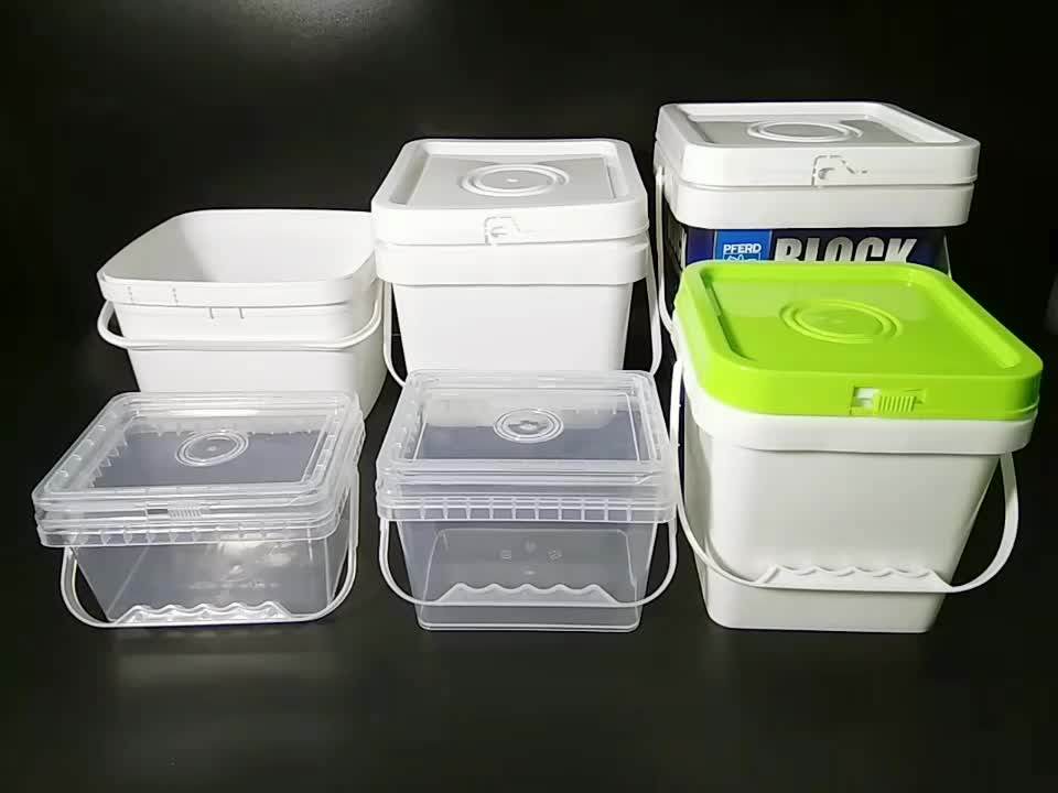 Square Bucket 20l Square Plastic Bucket Black Pail 20 Liter Plastic ...