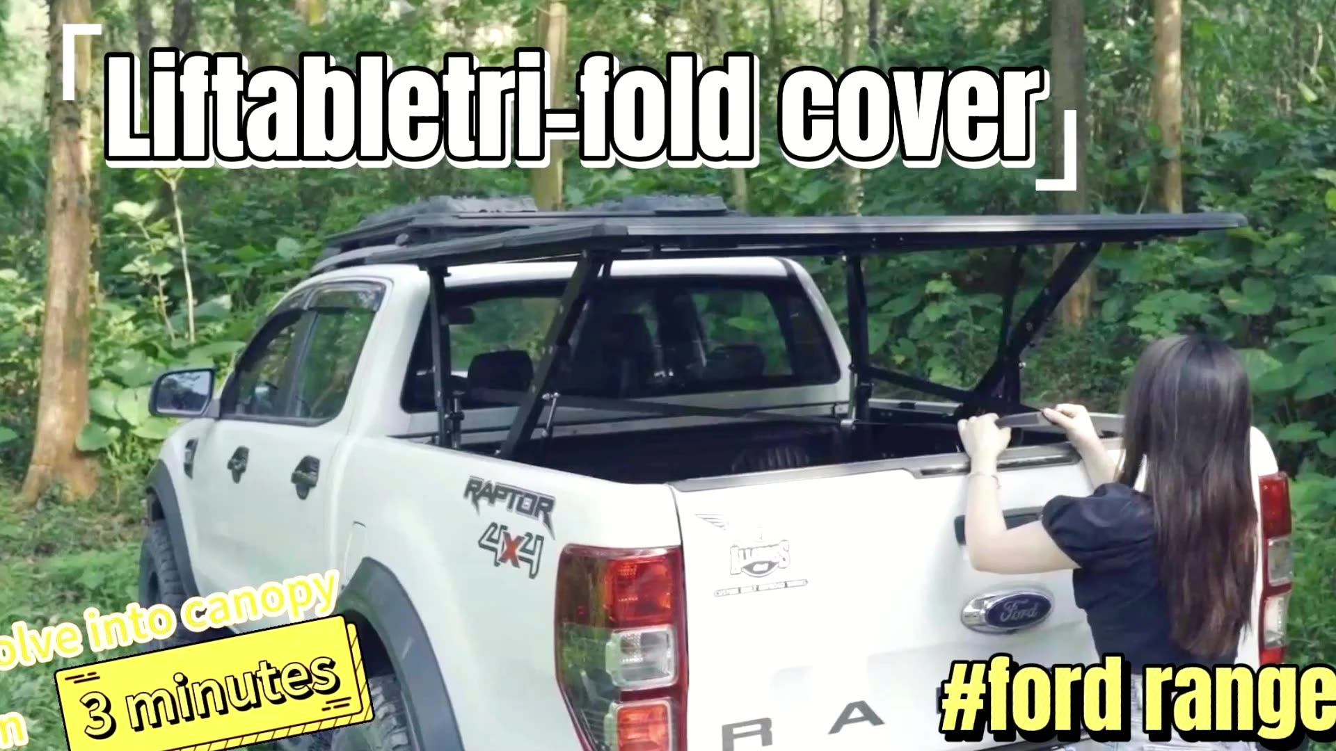 High Quality Pickup Folding Tonneau Covers Lift-up Tri-fold Bed Cover ...