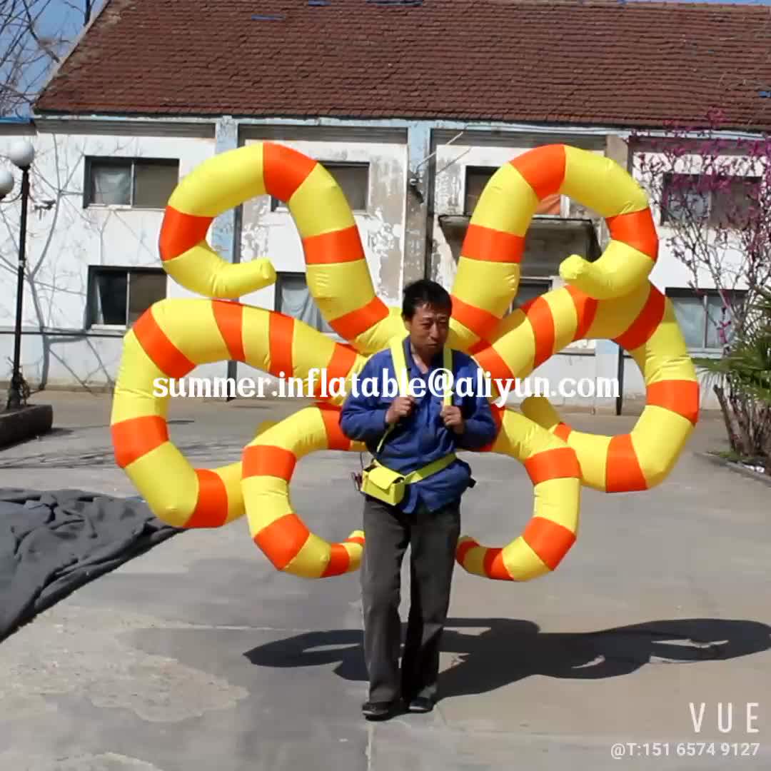 Festival Parade Decoration Inflatable Flower Wing Performance Costume ...