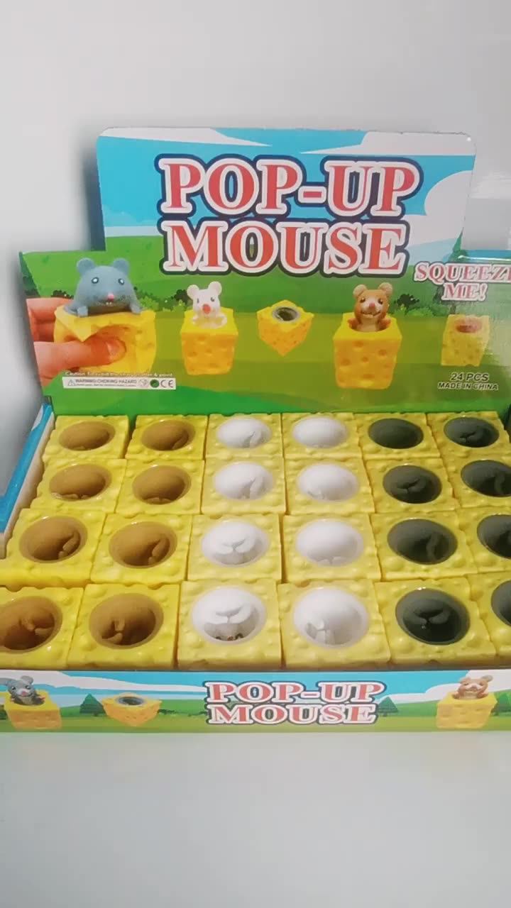 Squeeze Mouse Cheese Block Squeeze Anti-stress Toy Hide And Seek ...