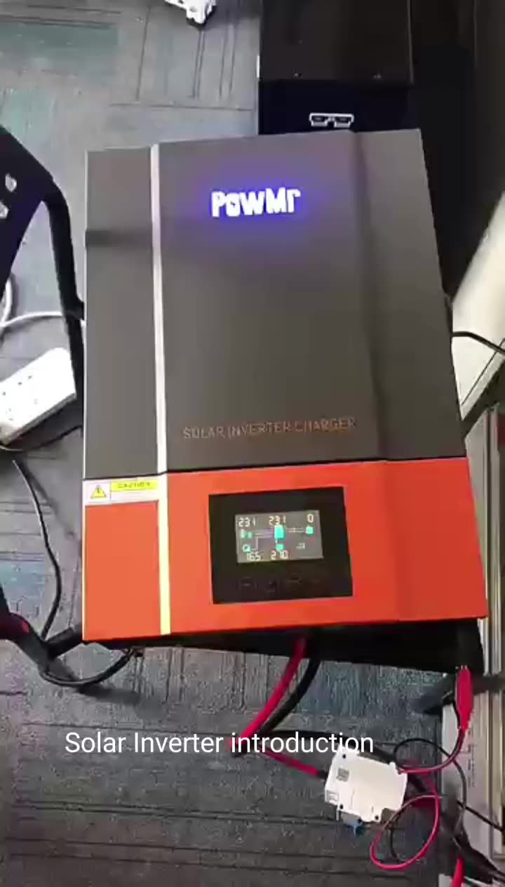Powmr 6.2kw 48v 220v Solar Inverter Charger Built-in 120a Mppt Charge Controller Hybrid Solar ...