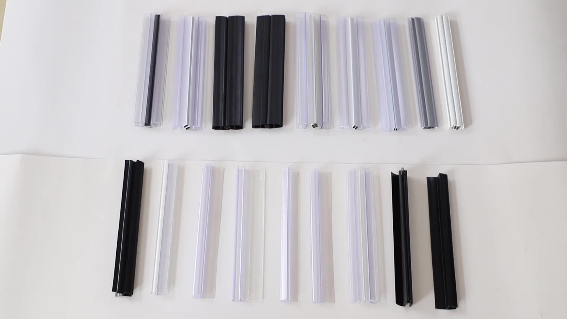 Waterproof Clear Pvc Plastic Door Seal Profiles For Glass Shower ...