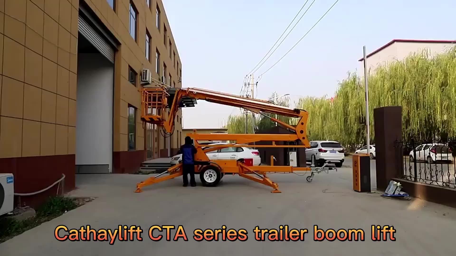 Ce Certificated 10~20m 200kg Load High-end Sky Trailer Towable Boom ...
