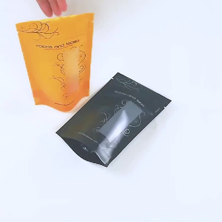 Clear Window 250g Spices Seasoning Packaging Bag Custom Printing Stand ...