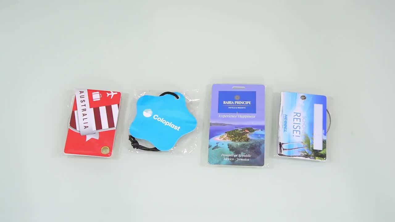 Custom Printed Logo Standard Size Hard Plastic Pvc Luggage Tag - Buy ...