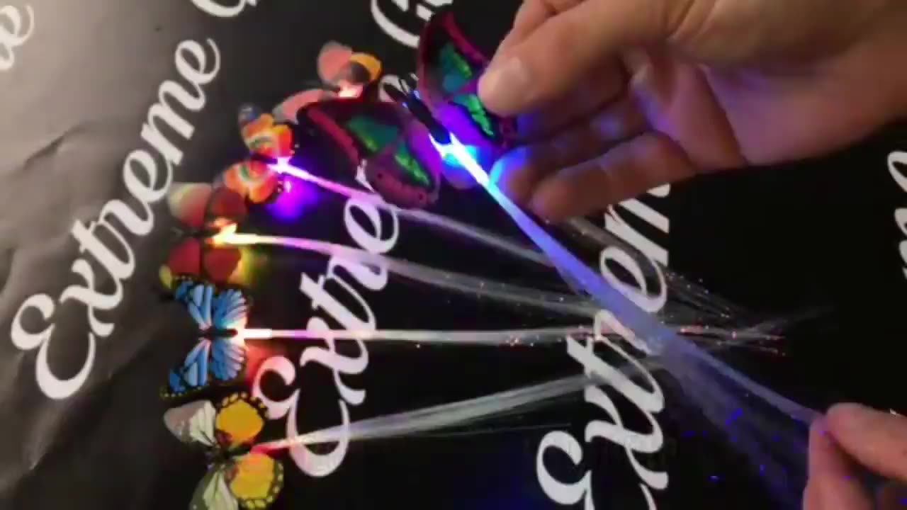 Colorful Butterfly Light Braids Led Wigs Glowing Flash Led Hair Braid ...