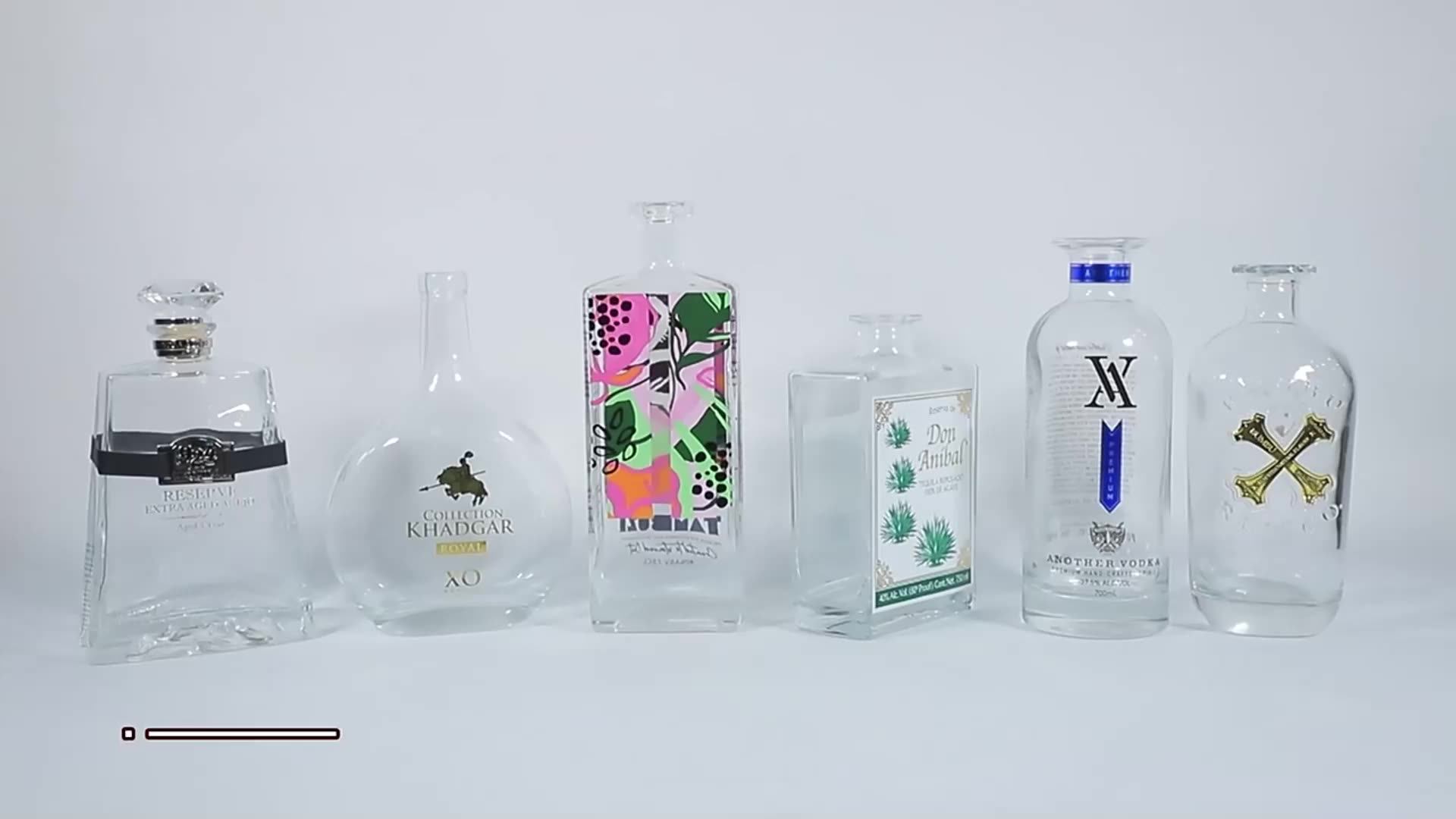 Luxury Customized Logo Mountain Bottom Square Shape 750ml 700ml Spirit ...