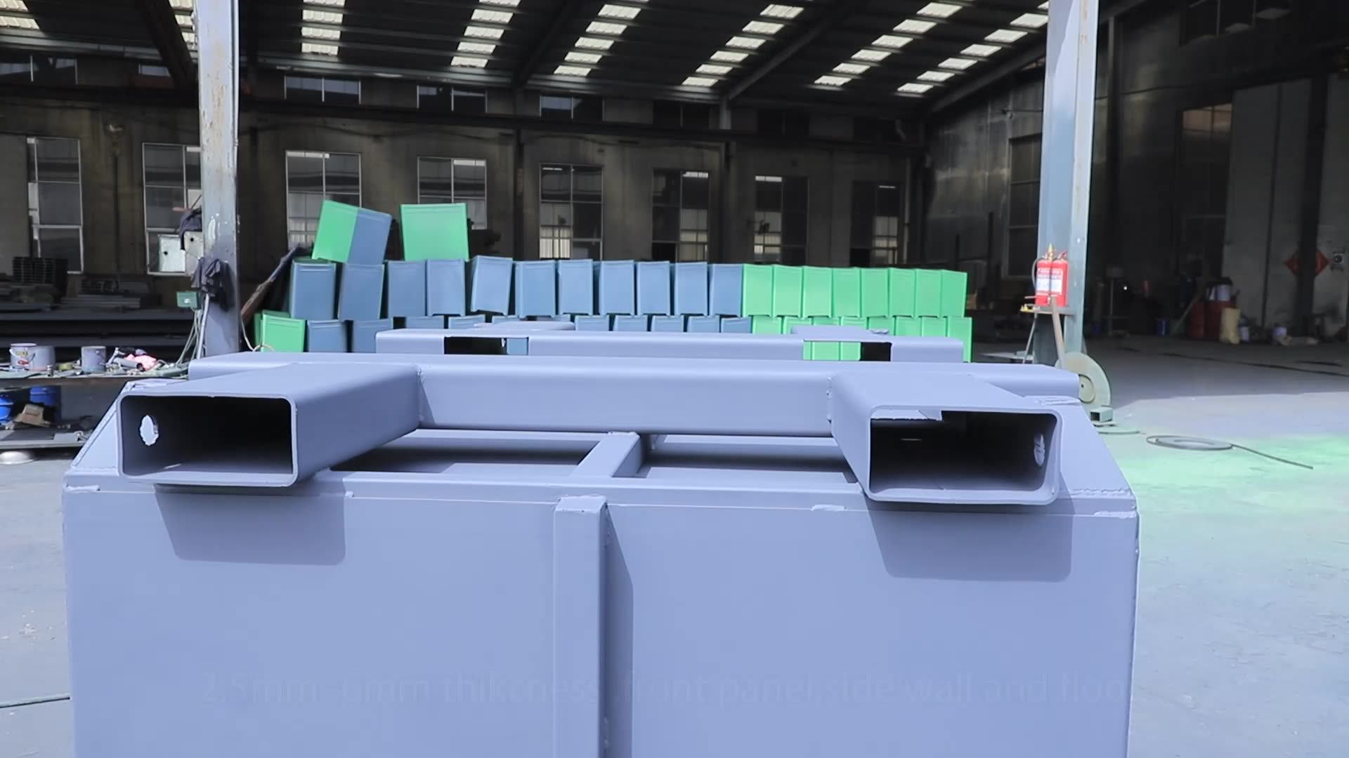 1.5m3 Outdoor Stackable Steel Bin Industrial Waste Chain Lift Bins Skip ...