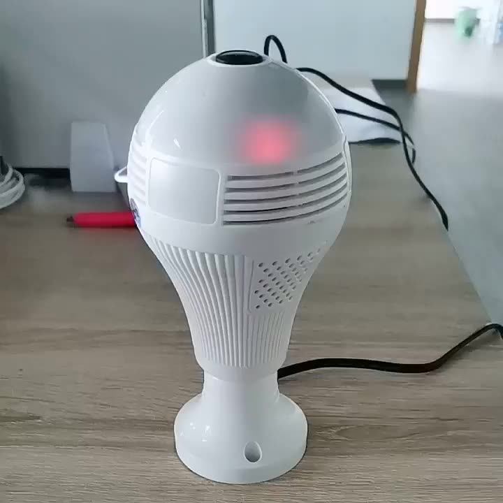 Hidden Bulb Fisheye Camera Night Vision 360 Panoramic Camera Blubs P2p ...