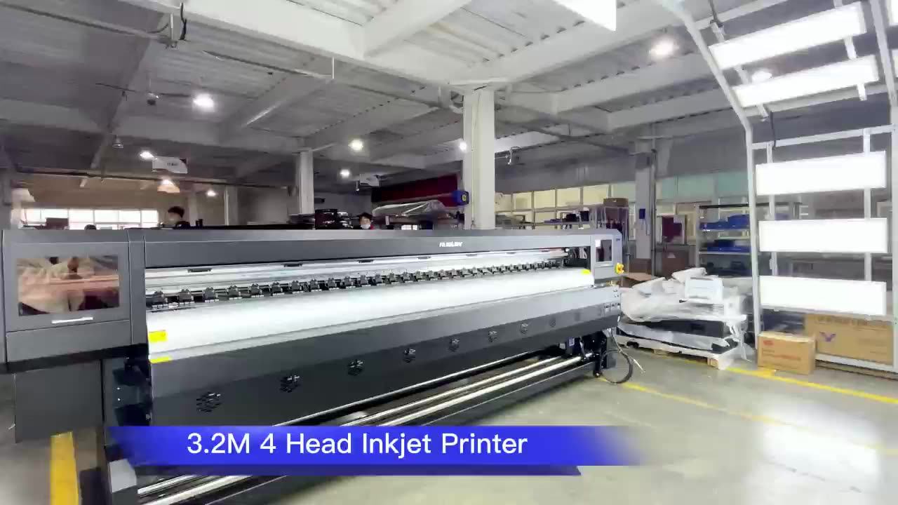 Eco Solvent Digital Printer 3.2m Wide Four I3200 Printheads For Plotter ...