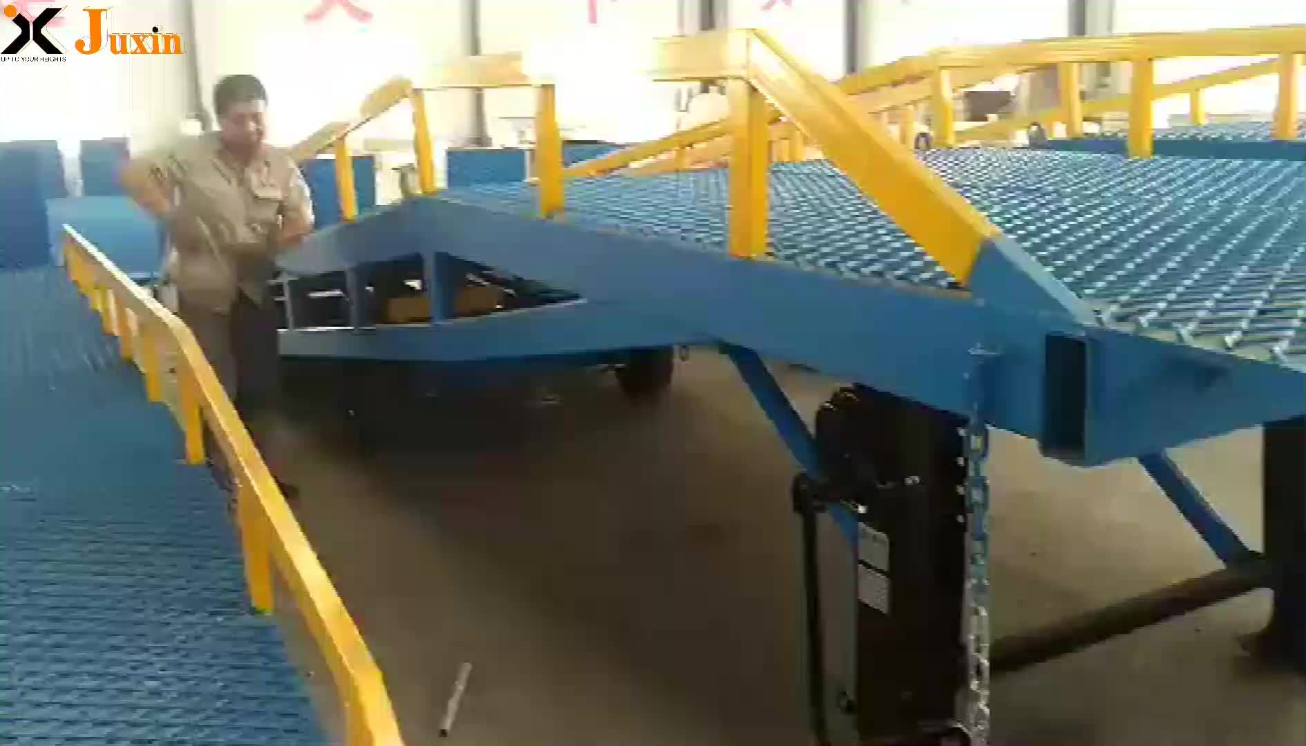 Loading And Unloading Ramp Of 8-ton Container On Mobile Hydraulic ...