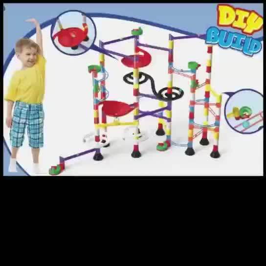 88 Pieces Plastic Marble Run Toy Educational Toys Building Block Track ...