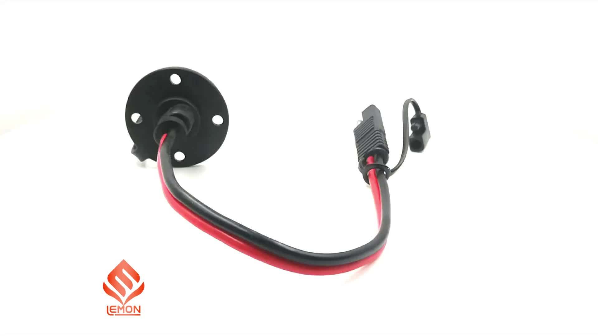 Sae 2 Pin Connector 12 Volt Weatherproof Sae Surface Panel Mount Socket ...