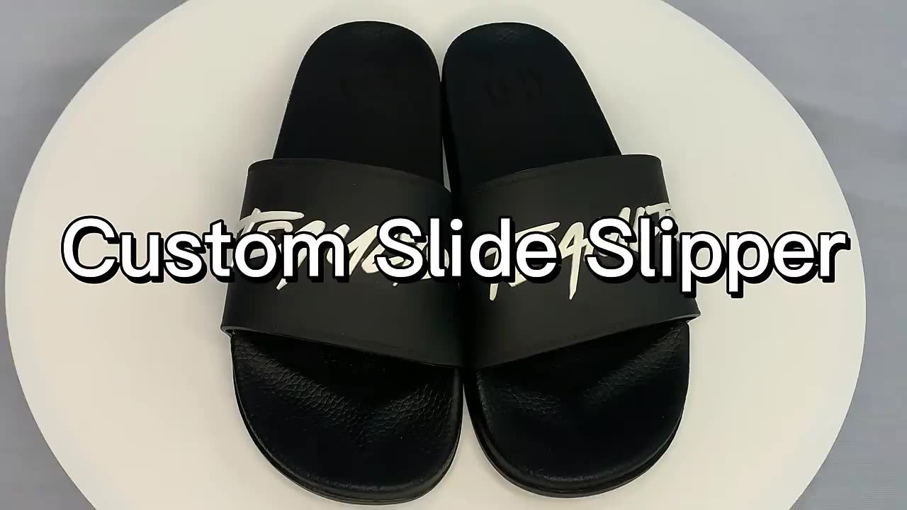 White Black Pvc Sublimation Blank Custom Slide Slipper Rubber Slippers ...