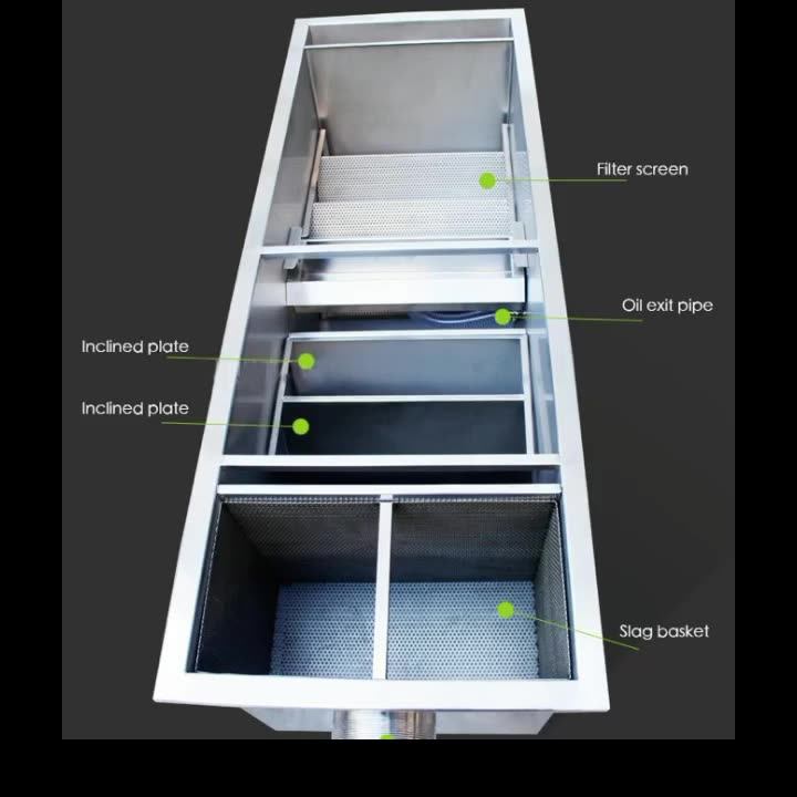 Multi-stage Grease Trap Oil Water Separator Stainless Steel Grease Trap ...