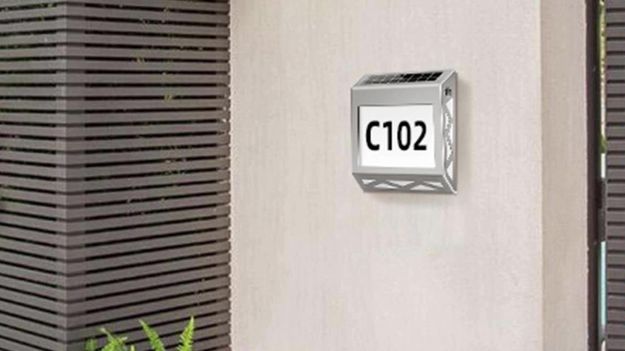 Modern Stainless Steel House Number Gate Led Light Waterproof Optical ...