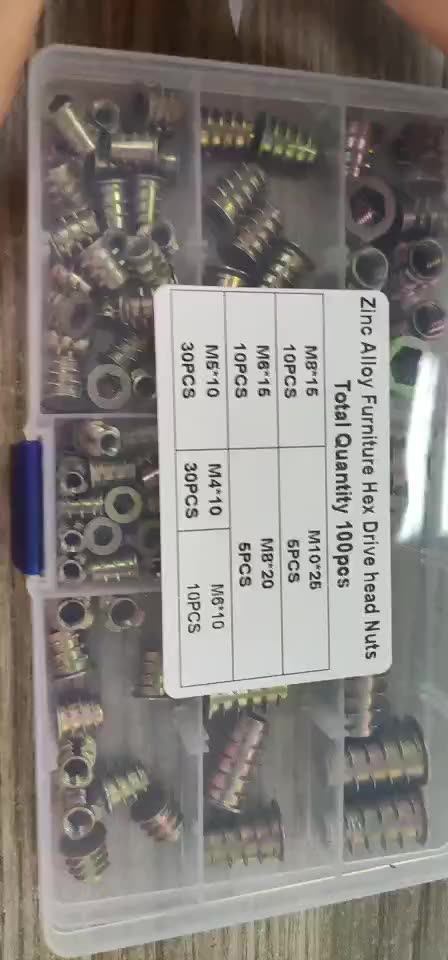 100pcs Trapezoidal Nut Inner And Outer Teeth T-shaped With Intermediate ...