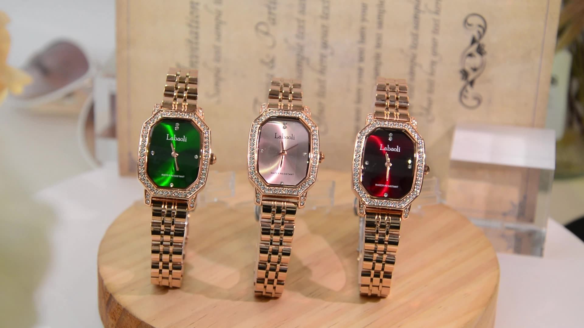 Labaoli La169 Unique Rose Gold Men Quartz Watch Jewelry Box Set ...