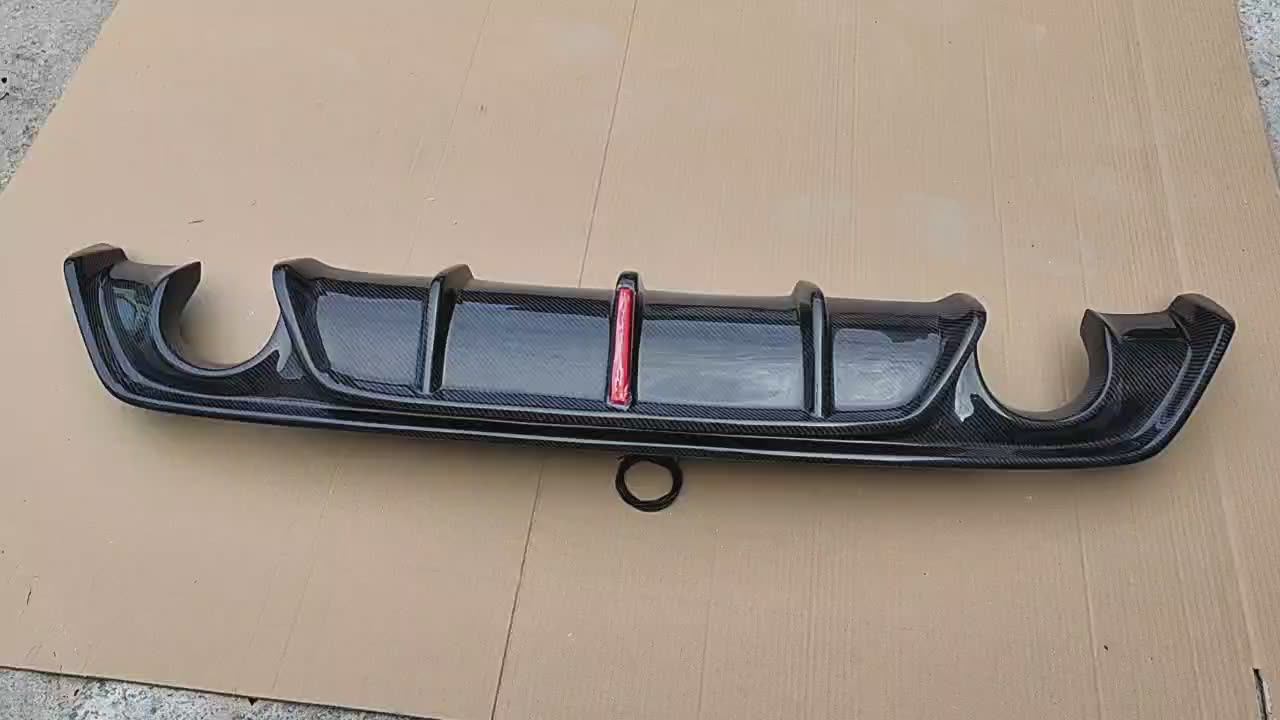 Carbon Fiber Led Rear Diffuser For Infiniti Q50 Q60 Rear Bumper ...