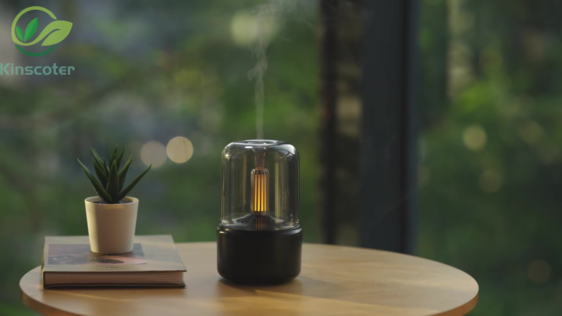 Kinscoter New Arrivals Cool Mist Ultrasonic Candlelight Aroma Diffuser Usb Mini Air Humidifier ...