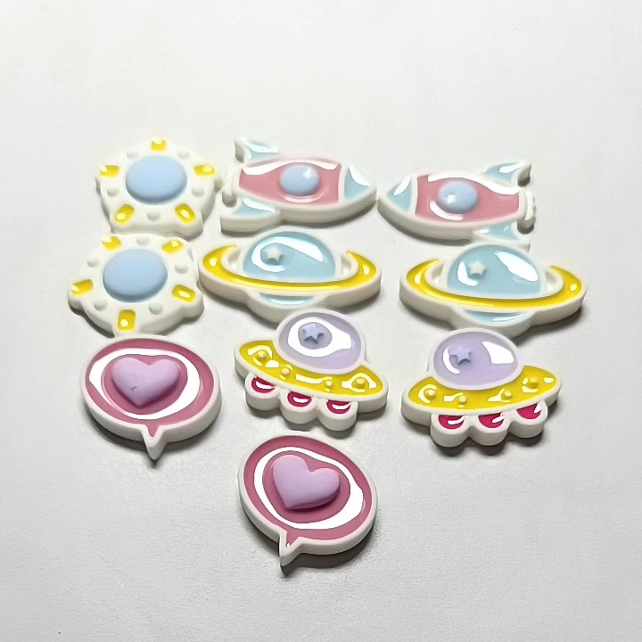 Astronaut Planet 3d Space Resin Charms Cartoon Kawaii 3d Space Manicure ...