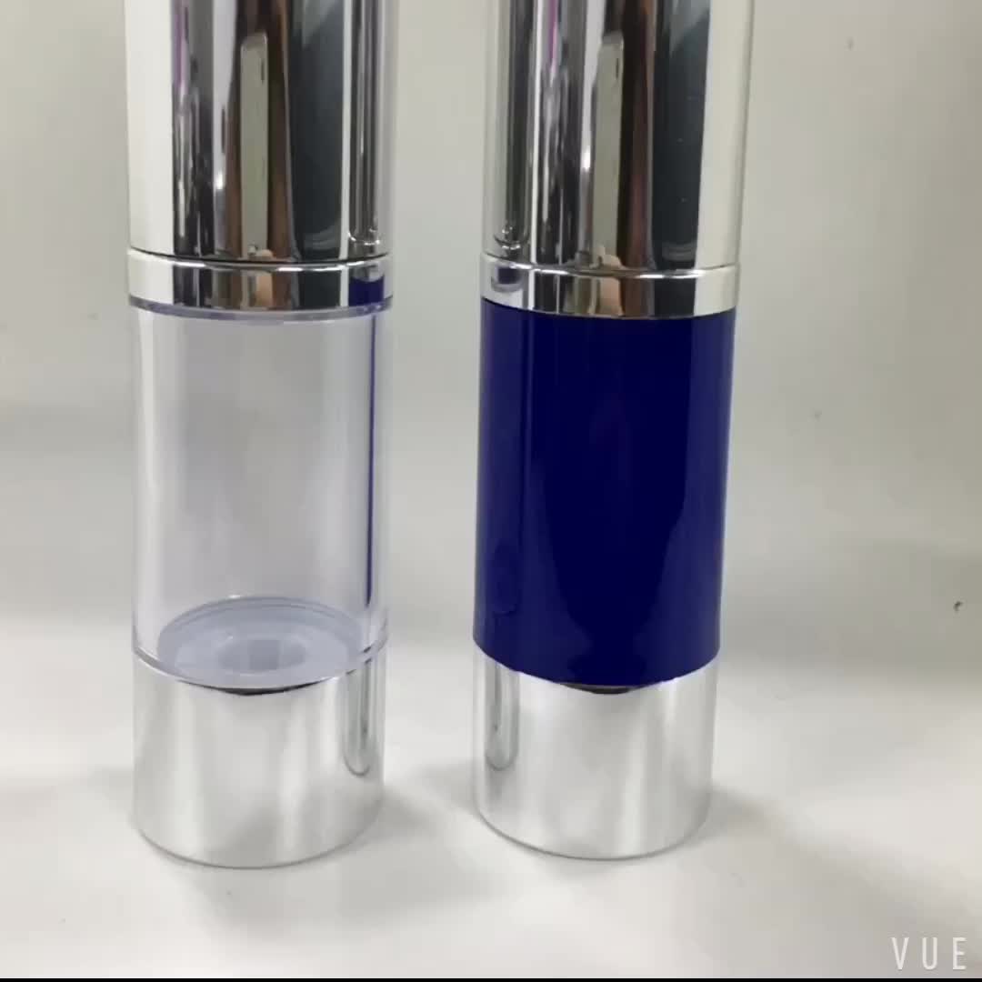 Plastic Bottles,Clear As Airless Pump Bottles W/ Silver Pumps & Caps - Buy 30ml Airless Pump ...