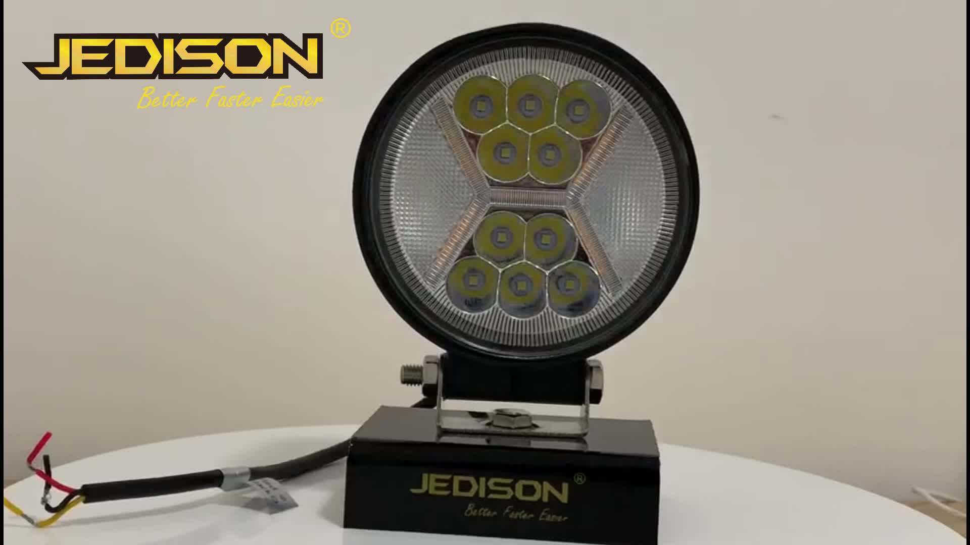 4.5 Inch Round Led Work Light Bar Amber Day Running Light Drl With ...