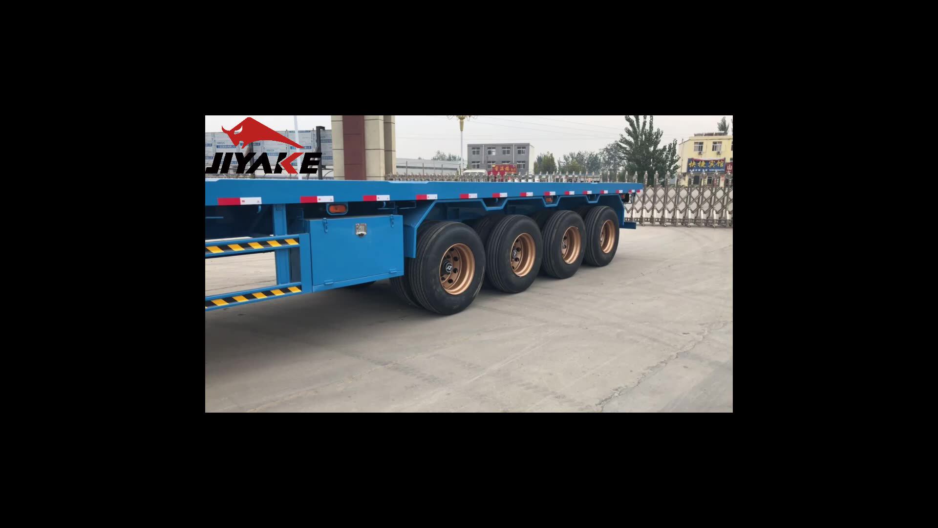 Hot Sale 40ft Flat Bed Load Capacity Trailers 40 Ton Tri Axle Flatbed ...