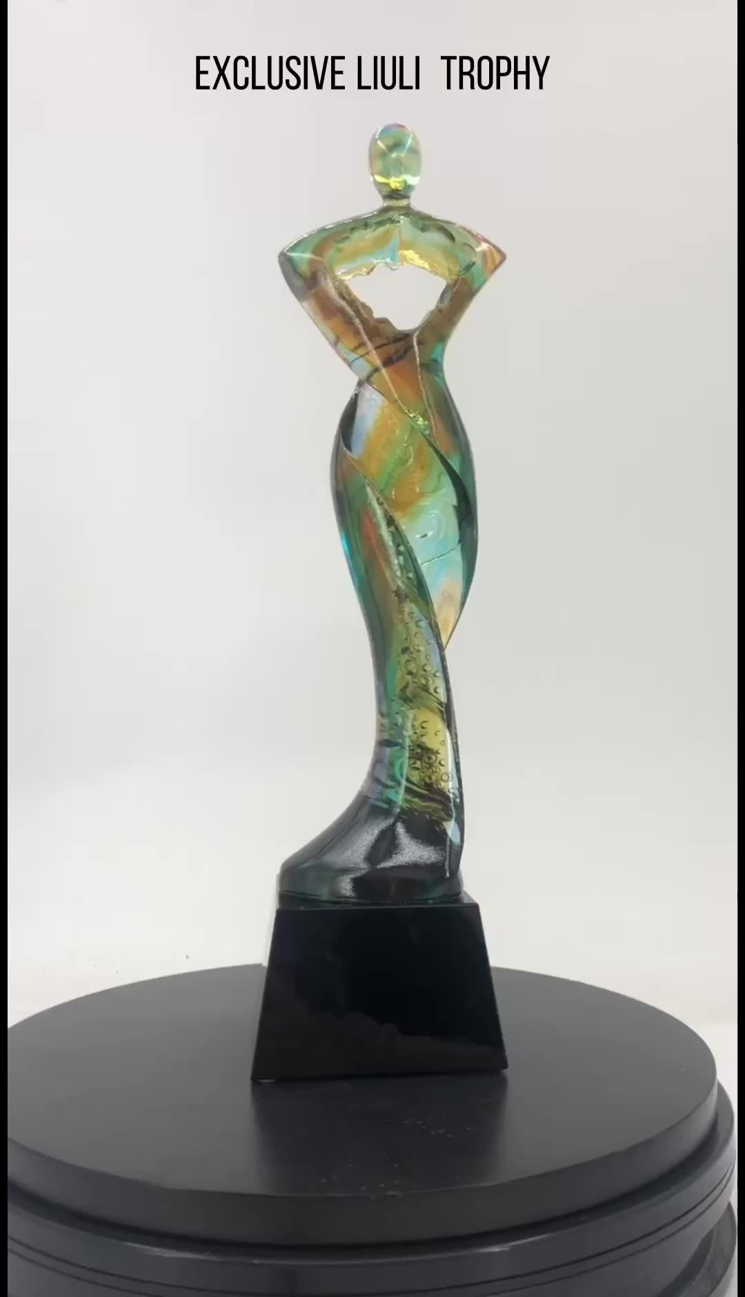 Custom Award Pade De Verre Lady Women Award Statue Of Liberty Figure ...