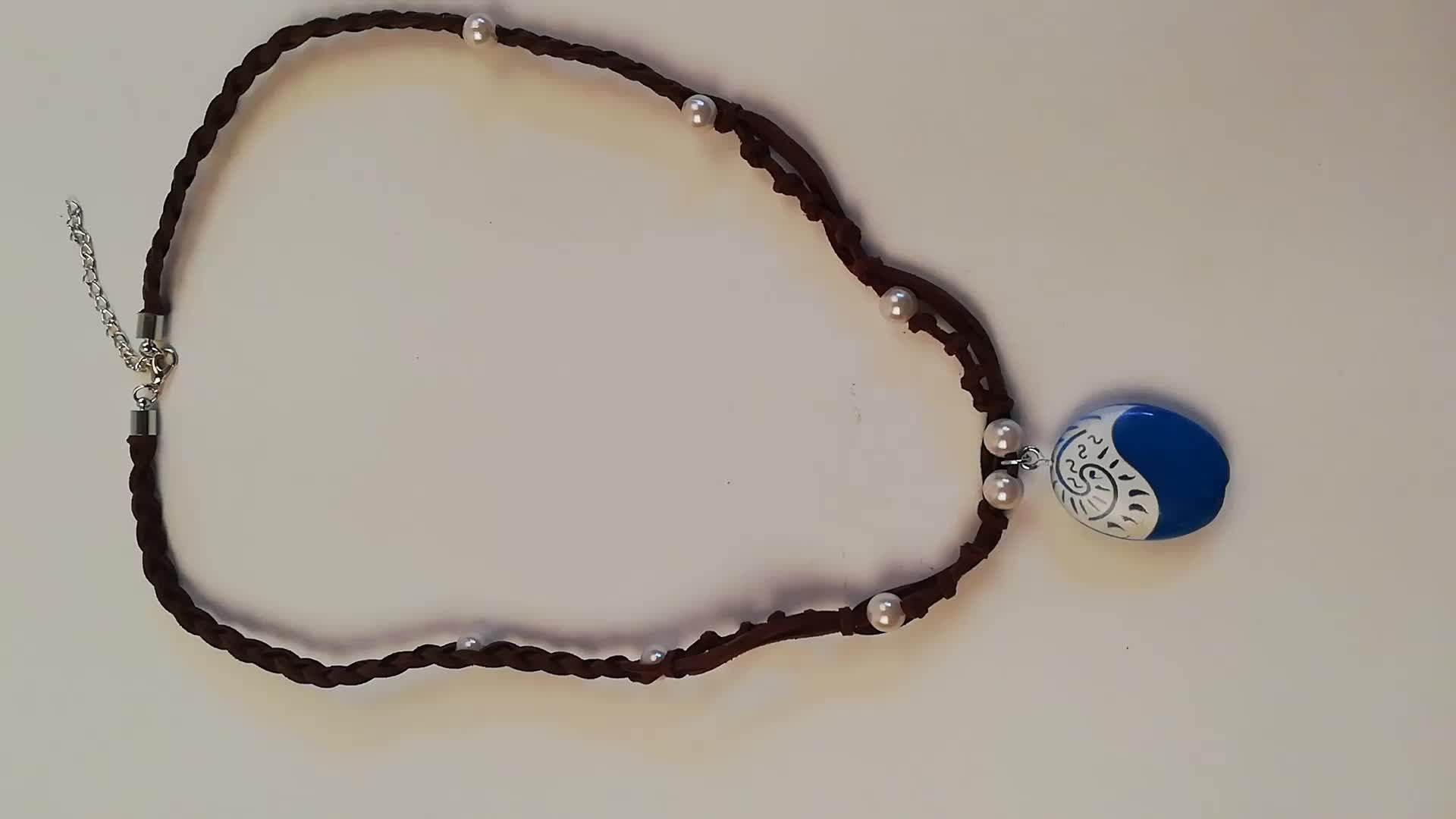 Marine Wonders Moana Necklace Jewelry For Women Men Sea Blue Gemstone ...