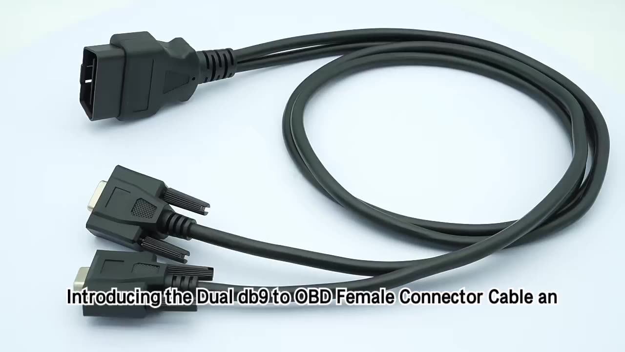 Dual Db9 To Obd Female Connector Cable Customize Obd To Db9 Diagnostic ...