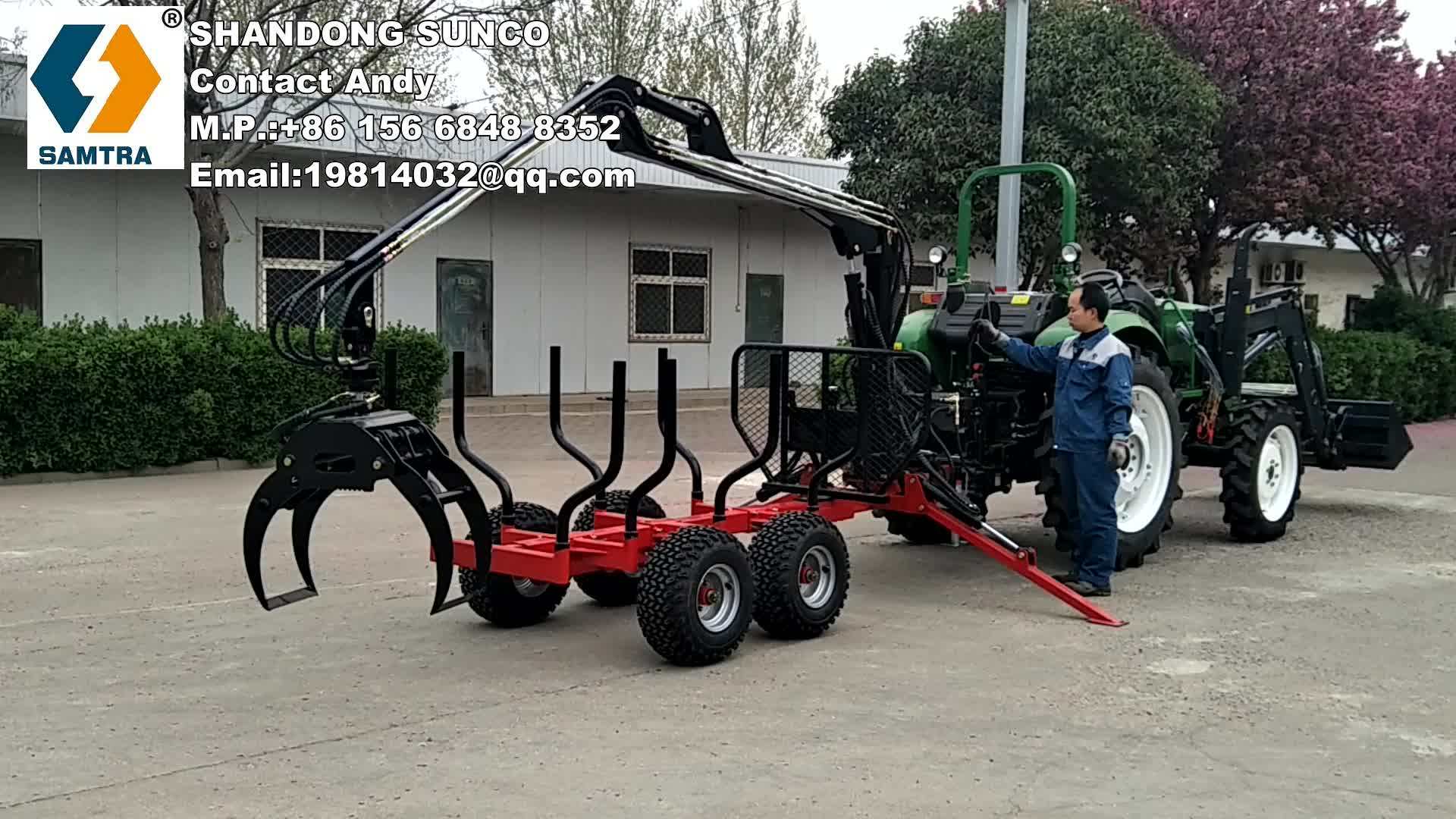 Forestry Timber Log Loader Trailer With Crane Grapple Sale In Canada ...