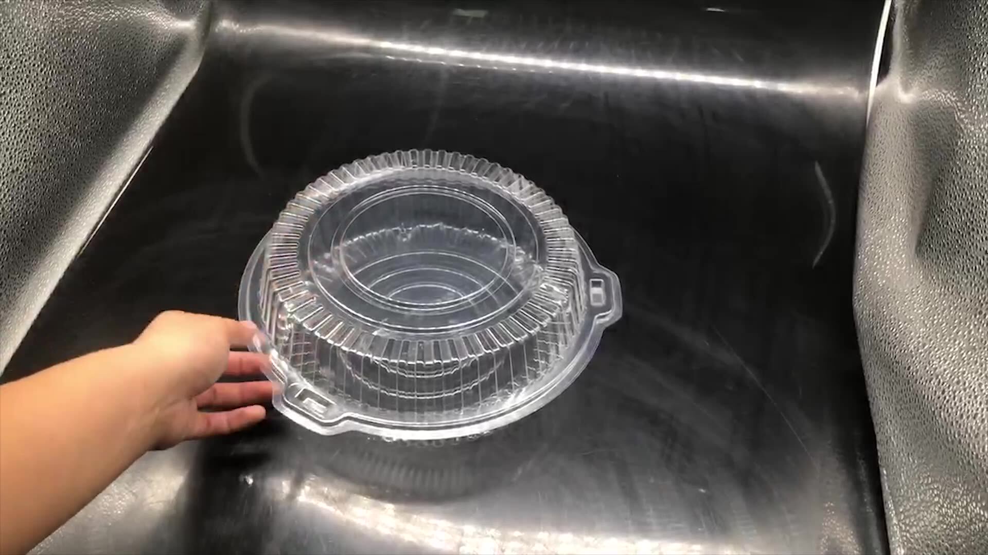 Wholesale 10 Inches Plastic Clear Round Clamshell Cake Box Hinged Food ...