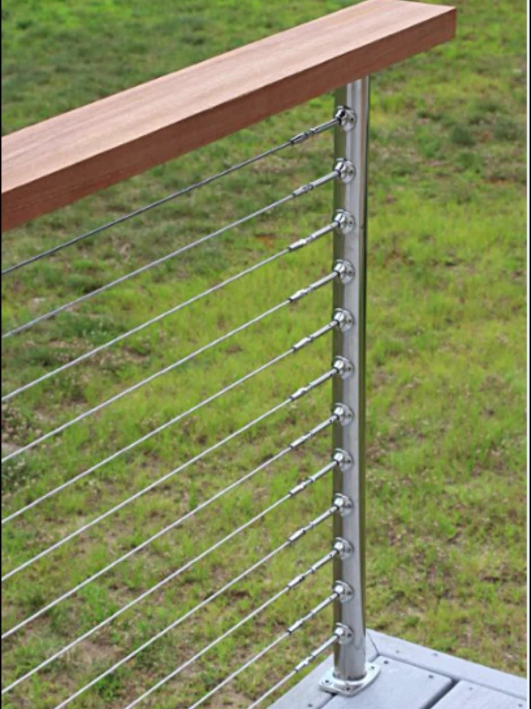 Balcony Cable Railing Handrail Outdoor Wire Balustrade For Decks Modern ...