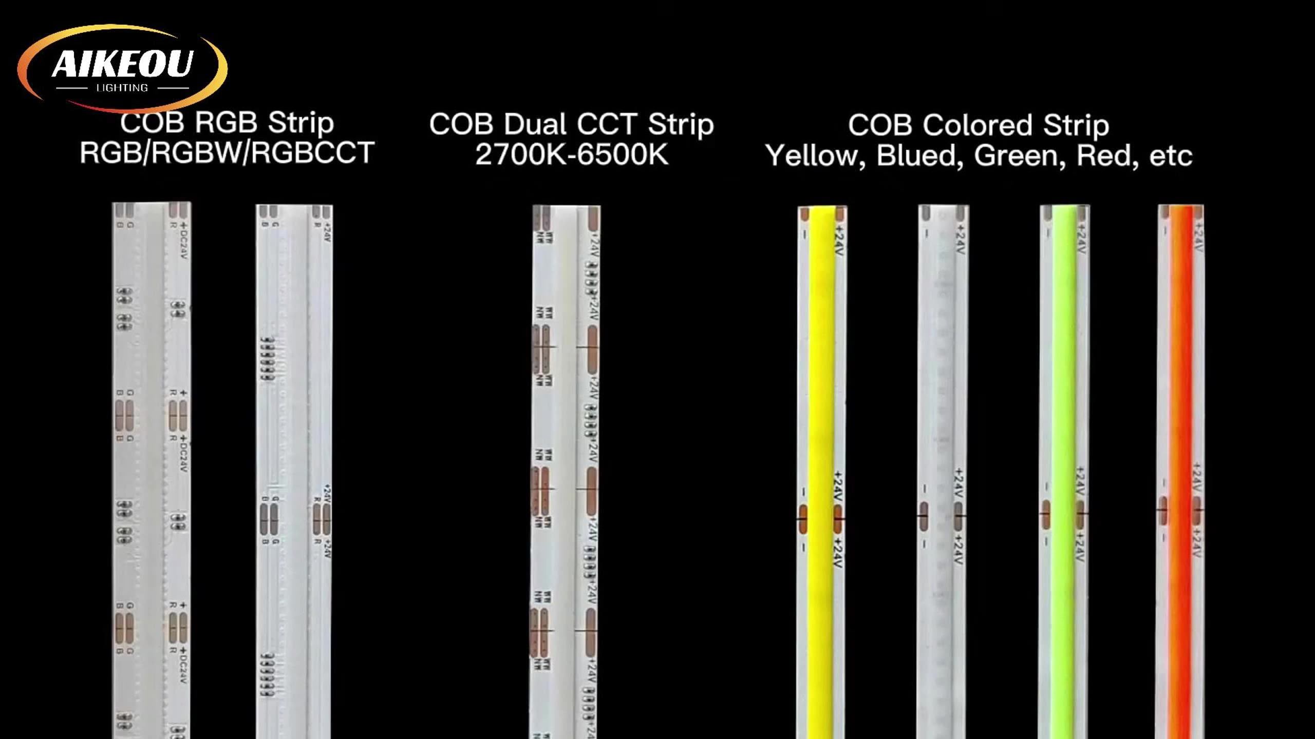 High Density 24v Cob Led Strip Light 384leds/m Flexible Led Tape Lights ...