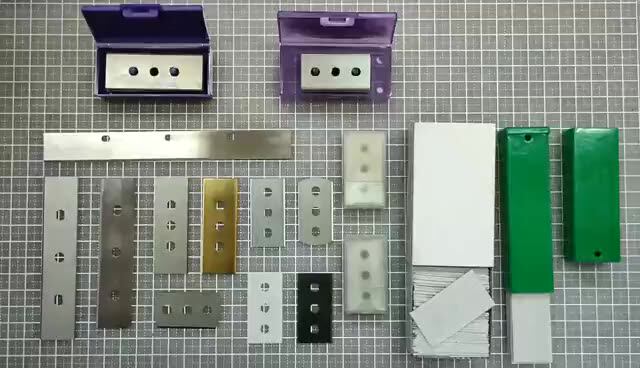 10pcs/plastic Box Three Holes Blades Flooring Knives Blades For Cutting ...